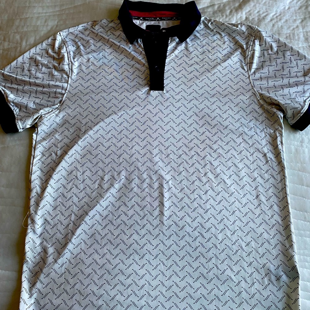 Men’s Kenneth Cole Golf Geometric Print Stretch Perfo… - Gem